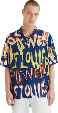 Desigual Mens CAM_REX,5030 T-Shirt, Blue, XL