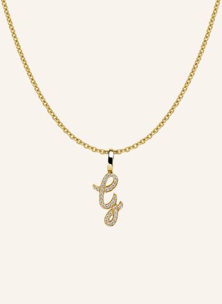 Cada Cada Kette Tiny Diamond Letter G gold