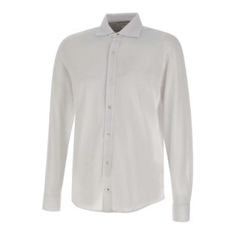 Eleventy Klassisches Wei&szlig;es Baumwollhemd Made in Italy - - Shirts - Herren - Wei&szlig; - XL