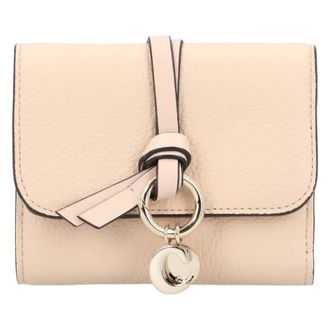 Chlo&eacute; Femme, Accessoires, Beige, Taille: ONE Size Portefeuille en cuir grain&eacute;