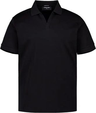 Strellson Herren Polo-Shirt schwarz Baumwoll-Jersey