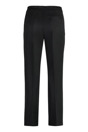 Tory Burch Womens Wool Trousers Black Cropped