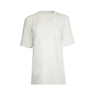 Saint Laurent Tonal Logo T-Shirt - - Tops - Damen - Wei&szlig; - M