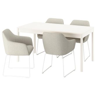 IKEA TONSTAD / TOSSBERG Tisch und 4 St&uuml;hle