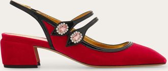 Ferragamo Damen Slingback mit Kristallen Rosa Größe 36.5