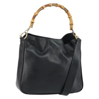 Gucci Sac &agrave; main vintage en cuir doccasion - Femme - Pre-owned - Noir - Taille: ONE Size