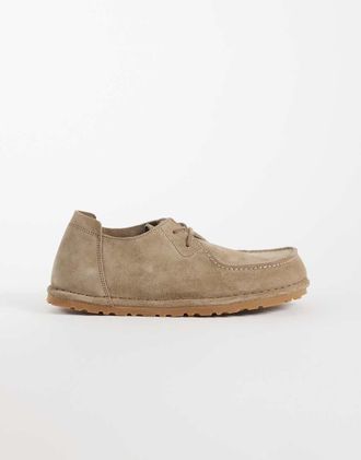 Birkenstock Utti - Chaussures en daim classique &agrave; lacets - Taupe gris-Marron