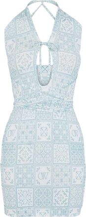 Off-white Off White - Minikleid f&uuml;r Damen (Blau/Wei&szlig;)