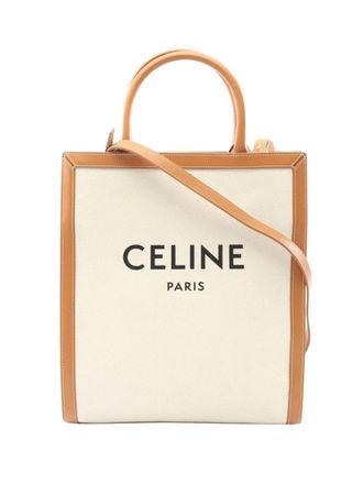 Celine 2021 Small Canvas Vertical Cabas tote bag - Wei&szlig;