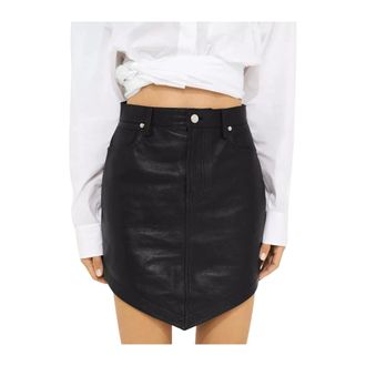 Alexandre Vauthier Mini-jupe en cuir - Femme - Jupes - Noir - Taille: 36 FR