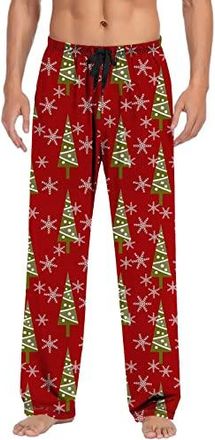 Generic Pantalon de Pyjama Homme Noël - Modèle Ample et Confortable en Coton Doux, Taille Haute avec Cordon de Serrage Adjustable, Idéal pour la Maison et Les