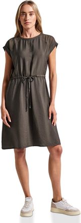 Street One Damen 1408786 Kleid mit Mesh-Details, Nomad Brown, 34