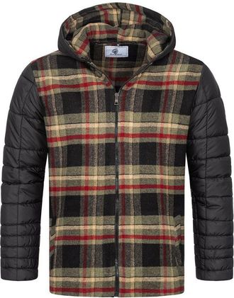 Rock Creek Steppjacke Herren Flanelljacke mit Kapuze H-265