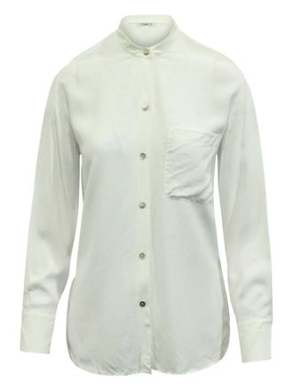 Vince chemise &agrave; col mao - Blanc