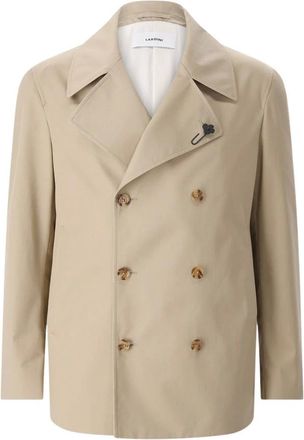 Lardini Homme, Manteaux, Beige, Taille: M Double-Breasted Manteaux