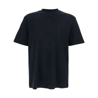 Emporio Armani Homme, Tops, Noir, Taille: L T-shirt classique &agrave; col rond en jersey de coton