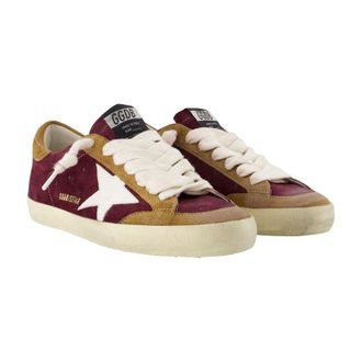 Golden Goose Mens Super Star Sneakers - Golden Goose Deluxe Brand Leather Multicolor Cowhide Shoes