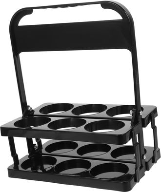 Angoily Faltbarer Bierflaschenträger aus Kunststoff Tragbarer Getränkekorb mit Griff Stabiler Flaschenhalter für Outdoor Wiederverwendbar und Einfach zu Trans