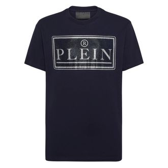 Philipp Plein Homme, Tops, Bleu, Taille: 3XL T-Shirt Col Rond