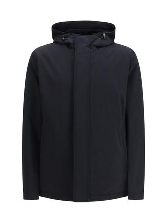 Herno Hooded Quilted Water-Repellent Nylon Down Jacket - Black