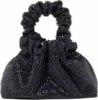 twentyfour Femme, Sacs, Bleu, Taille: ONE Size Borsa in maglia strass