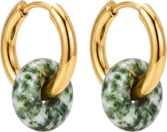 Purelei Green Dot Jasper Hoops