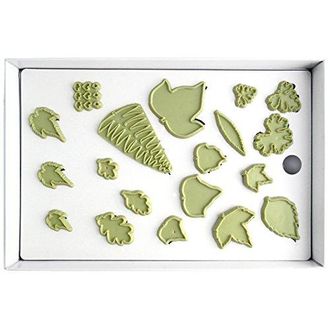 PME 103FF003 Jem DREI - Blätter-Ausstecher, Sortiment, Kunststoff, Ivory, 33 x 4.5 x 22 cm, 40-teilig