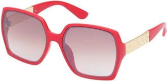 Guess Femme, Accessoires, Rouge, Taille: ONE Size Resin Frame Oversized Lunettes de soleil