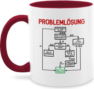 Shirtracer Tassen 325ml - Statement - Tasse Probleml&ouml;sung I B&uuml;rotassen I Tasse mit Spruch Lustig Arbeit Spr&uuml;che I Witzig Tasse Arbeitskollege I Job I B&uuml;ro - 325 