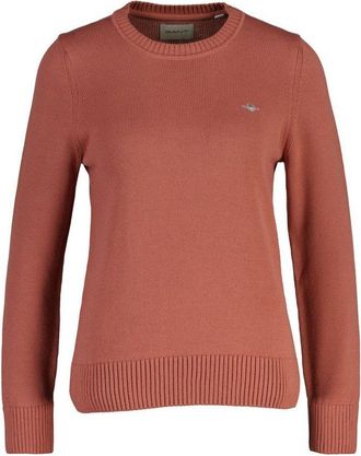 GANT Rundhalspullover CLASSIC COTTON C-NECK mit Zopfstrickmuster