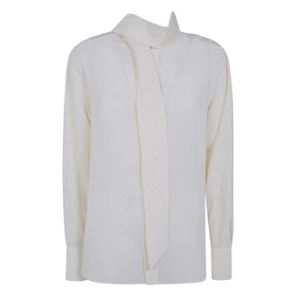 Victoria Beckham Schal-Detail-Bluse - - Blouses & Shirts - Damen - Wei&szlig; - XS
