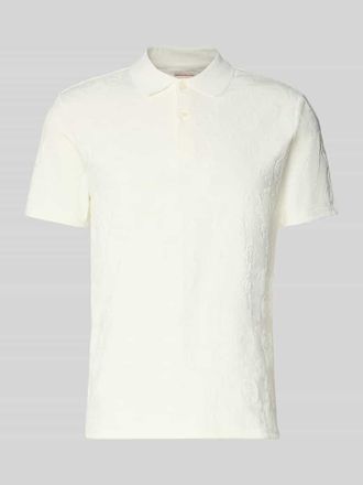 Guess Slim Fit Poloshirt in tonalem Allover-Look
