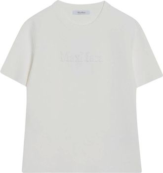 Max Mara Femme, Tops, Blanc, Taille: 40 FR T-shirt en jersey de coton