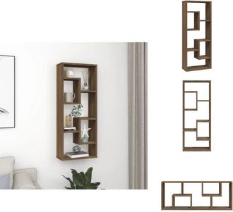 vidaXL Vidaxl - tagère murale Chêne marron 36x16x90 cm Bois dingénierie - Étagère Murale - Étagère Cube - Rangement Mural - Décoration Murale - Meuble