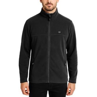 Lee Cooper Workwear Pull de Travail Homme Polaire Thermique Zipp&eacute; Anti-Boulochage, Noir, XL