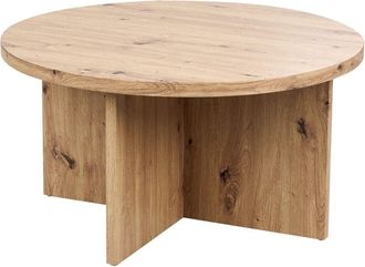 Beliani Beliani - Table Basse Moderne mdf 80 x 80 cm Mobilier de Salon Bois Clair Stanton