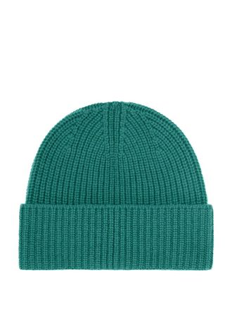 Eric Bompard bonnet en maille côtelée - Vert