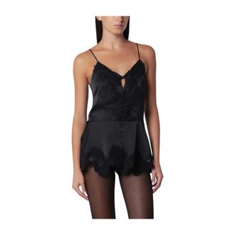 Rotate Rotate Birger Christensen - Top Camisole en Dentelle - Femme - Tops - Noir - Taille: 38 FR