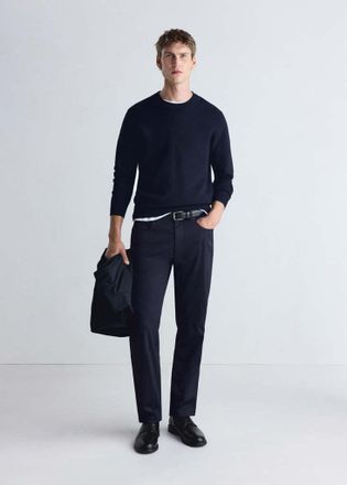 Mango Pull confort extensible bleu marine - Homme - XXL - MANGO MAN
