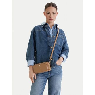 Tommy Hilfiger Handtasche Tommy Hilfiger Th Daily Camera Bag AW0AW18377 Braun