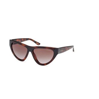 Guess Femme, Accessoires, Brun, Taille: 57 MM Lunettes de soleil oeil de chat en plastique