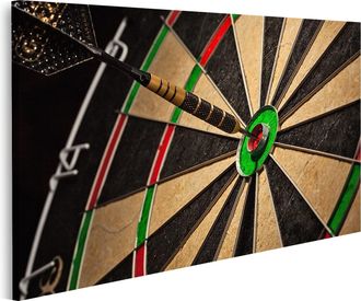 Islandburner Bild auf Leinwand Dart In Bulls Eye Close Up Bilder Wandbilder Poster