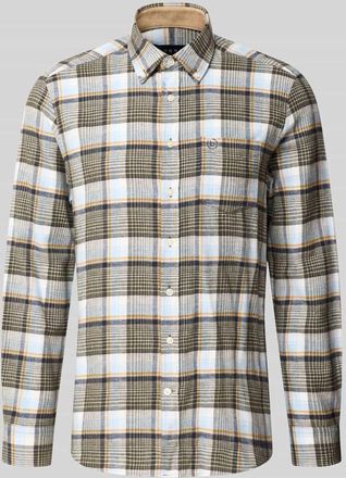Bugatti Regular Fit Freizeithemd aus reiner Baumwolle mit Karo-Muster