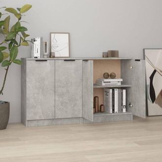 vidaXL Sideboards 2 Stk Betongrau 60x30x70 cm Holzwerkstoff - Vidaxl