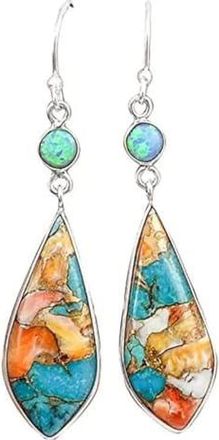 Generic Oreille Boh&egrave;me - Paires Boucles doreilles Multi Clair de Lune Clips Diamant D&eacute;grad&eacute; Bijoux Fantaisie pour Femme Boucles dOreillesOp&eacute;ration Facile