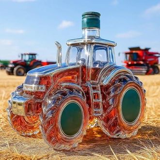 Generic Carafe &Agrave; D&eacute;canter, Bouteille de Whisky Amusante de 300 Ml, Carafe en Verre avec Statue Danimal, R&eacute;cipient &Agrave; Vin pour Papa, Mari, Petit Ami, Anniversai