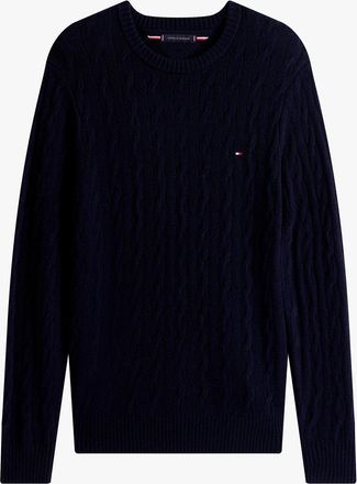Tommy Hilfiger Pull col rond en laine m&eacute;lang&eacute;e