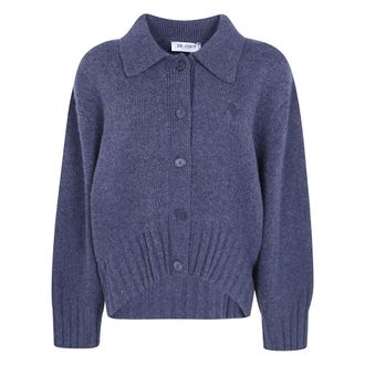 The Attico Hemdkragen-Strickjacke - - Knitwear - Damen - Grau - M