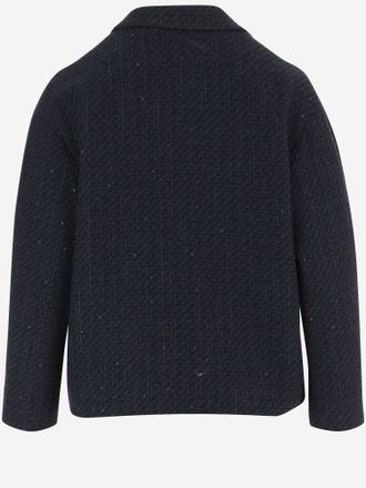 The Soi Company Womens Cotton Blend Jacket Navy