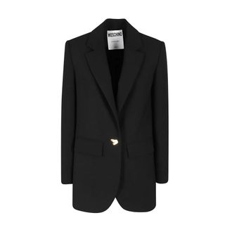 Moschino Elegante Nero Outerwear Jacke Aw23 - - Jackets - Damen - Schwarzk - M